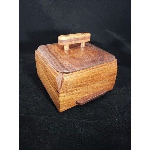 Handmade | Accents | Red Elm And Walnut Red Valet Lined Box Drawer Top ...